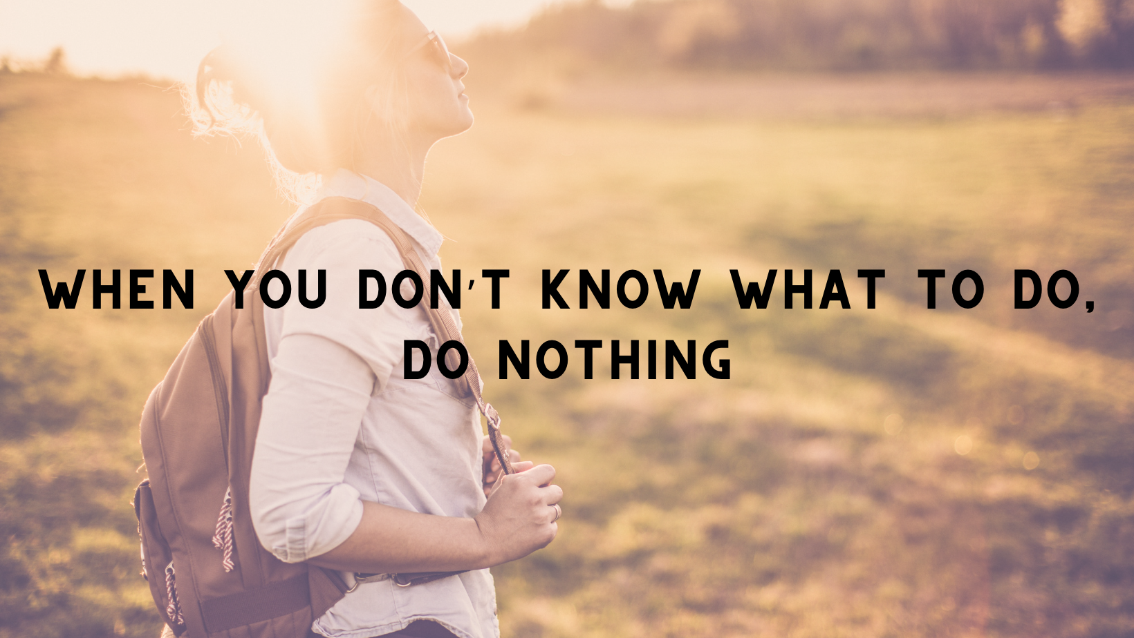 When You Don’t Know What To Do, Do Nothing - Sovereignty Lab